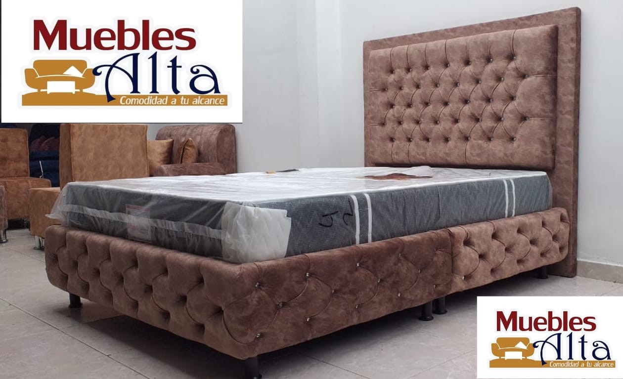 CAMA CAPITONEADA – Muebles Alta